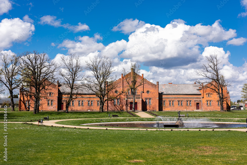 Manor house, palace with park of Duke Oginskis in Plunge, Lithuania ...