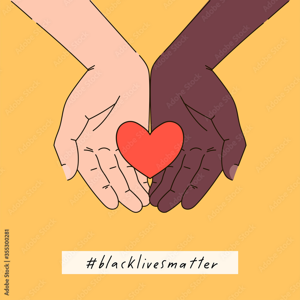 Black lives matter hand drawn poster, card collection. Hashtag blm ...