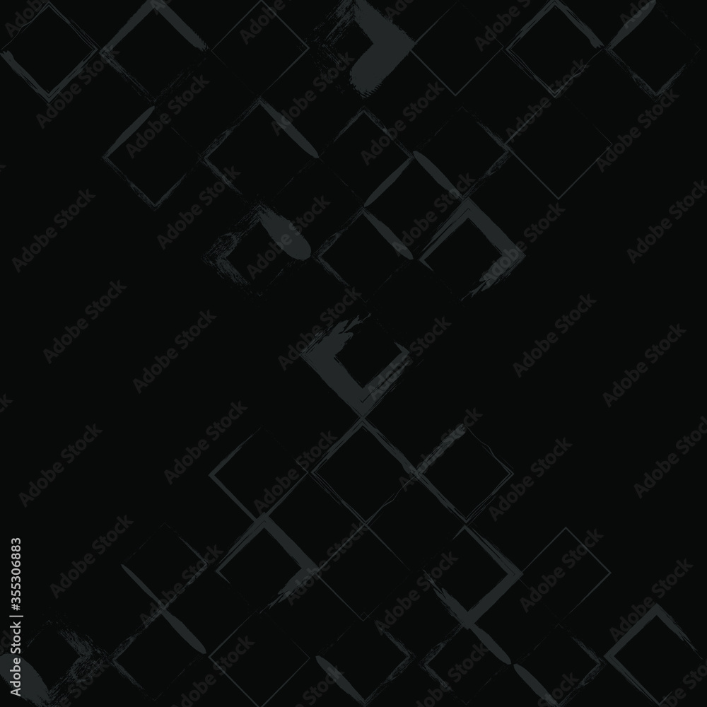retro square pattern in grunge design. brush vector drawn and combining together randomly. it ...