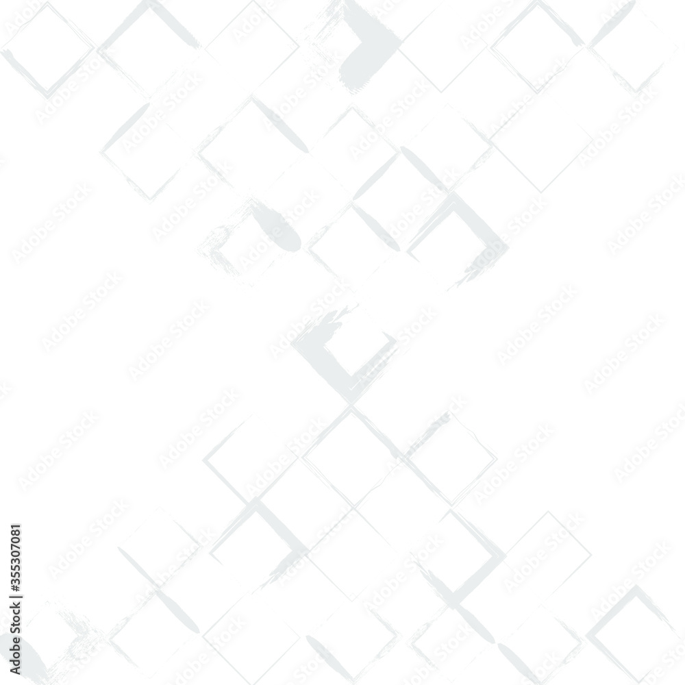 Naklejka retro square pattern in grunge design. brush vector drawn and combining together ...