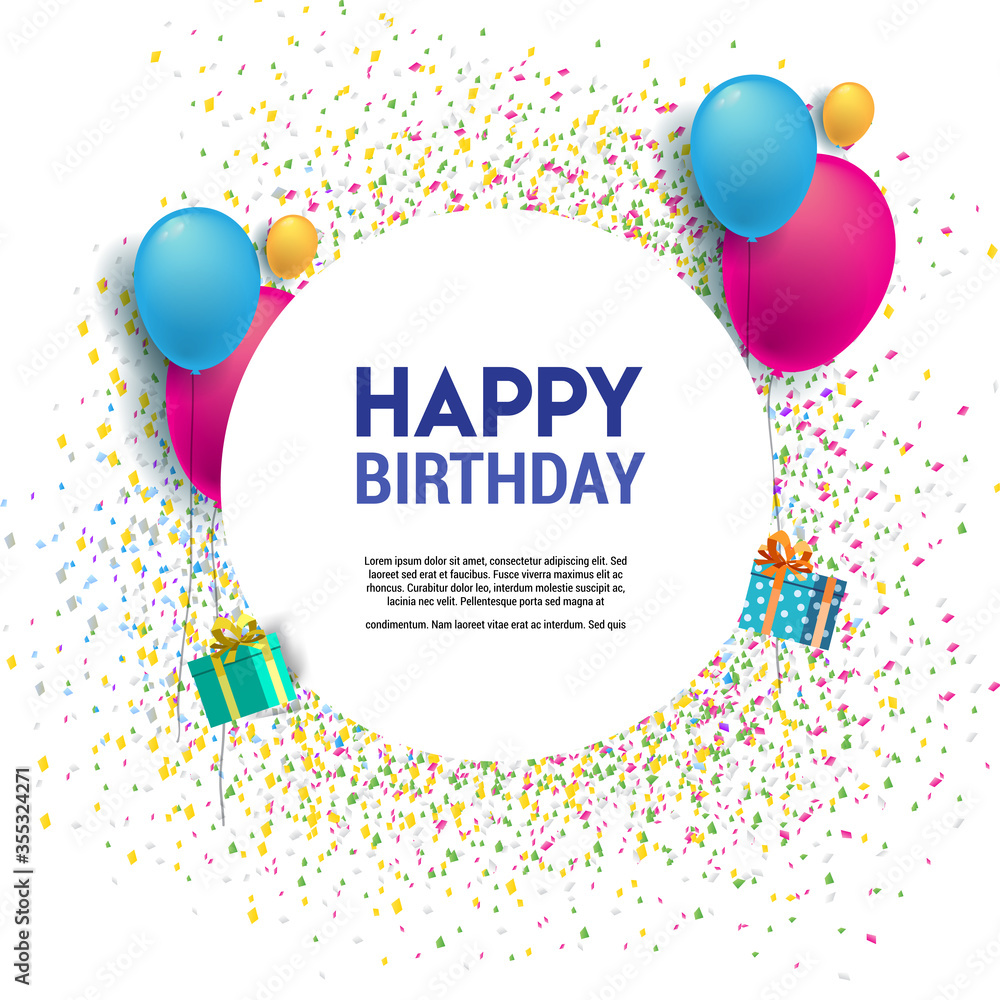 Happy Birthday typography vector design for greeting cards and poster ...