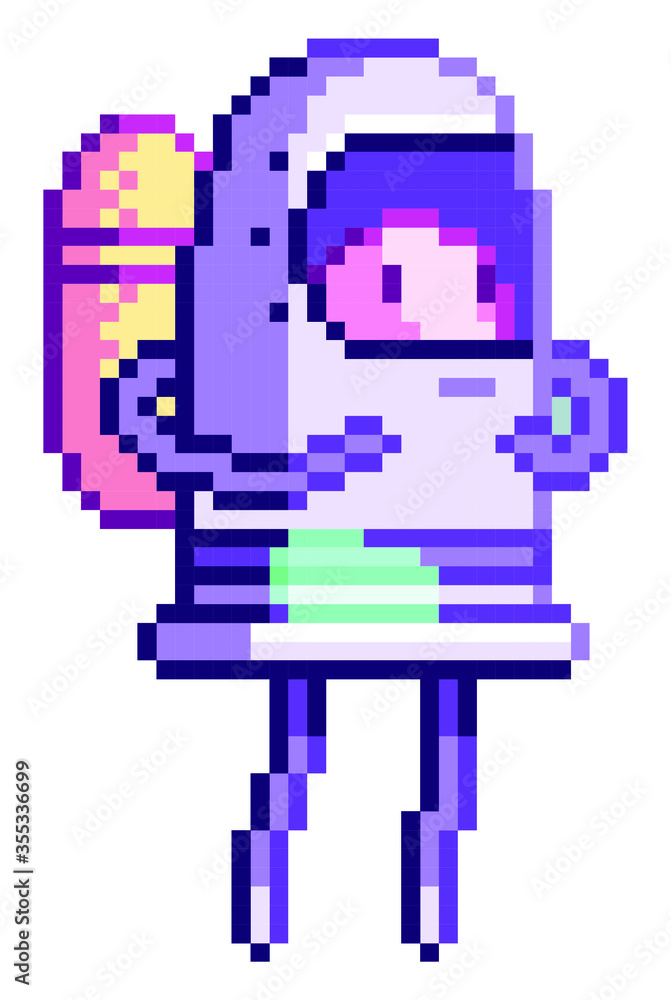Alien pixel art. Stock Vector | Adobe Stock
