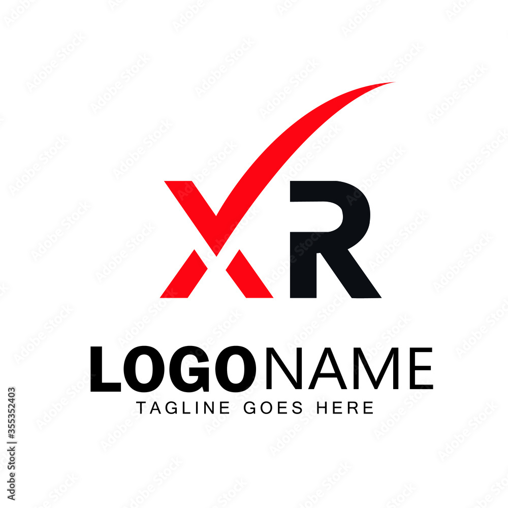 XR letter illustration logo design Stock Vector | Adobe Stock