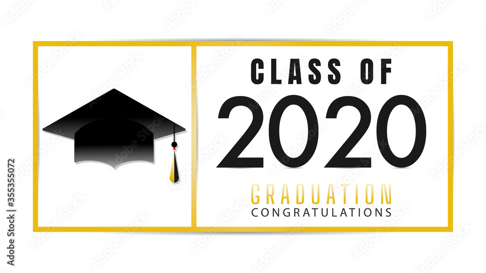 Class of 2020 logo simple template ,Isolated on white background ...