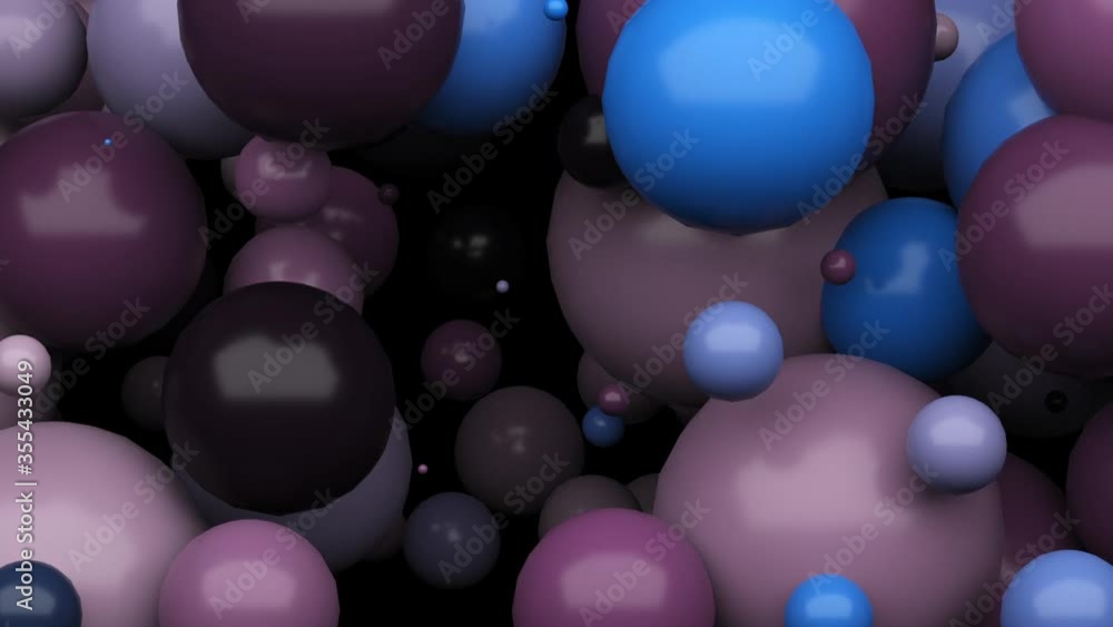 3D Balls Background. Loop Animation Stock Video | Adobe Stock