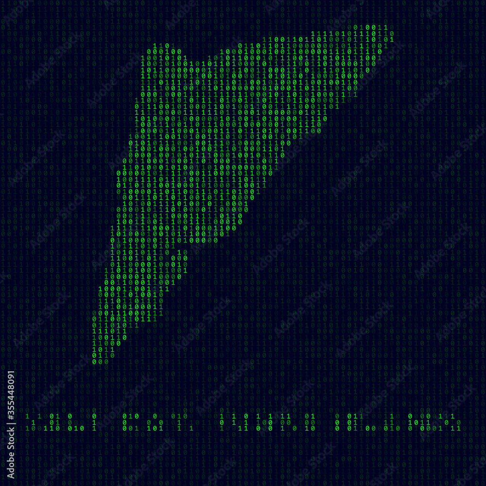 Digital Salt Cay, Turks Islands logo. Island symbol in hacker style ...