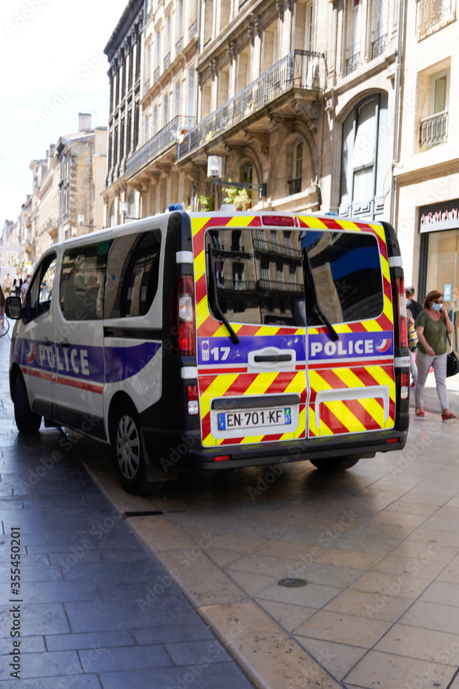 police nationale france logo sign on van truck sticker on car means ...
