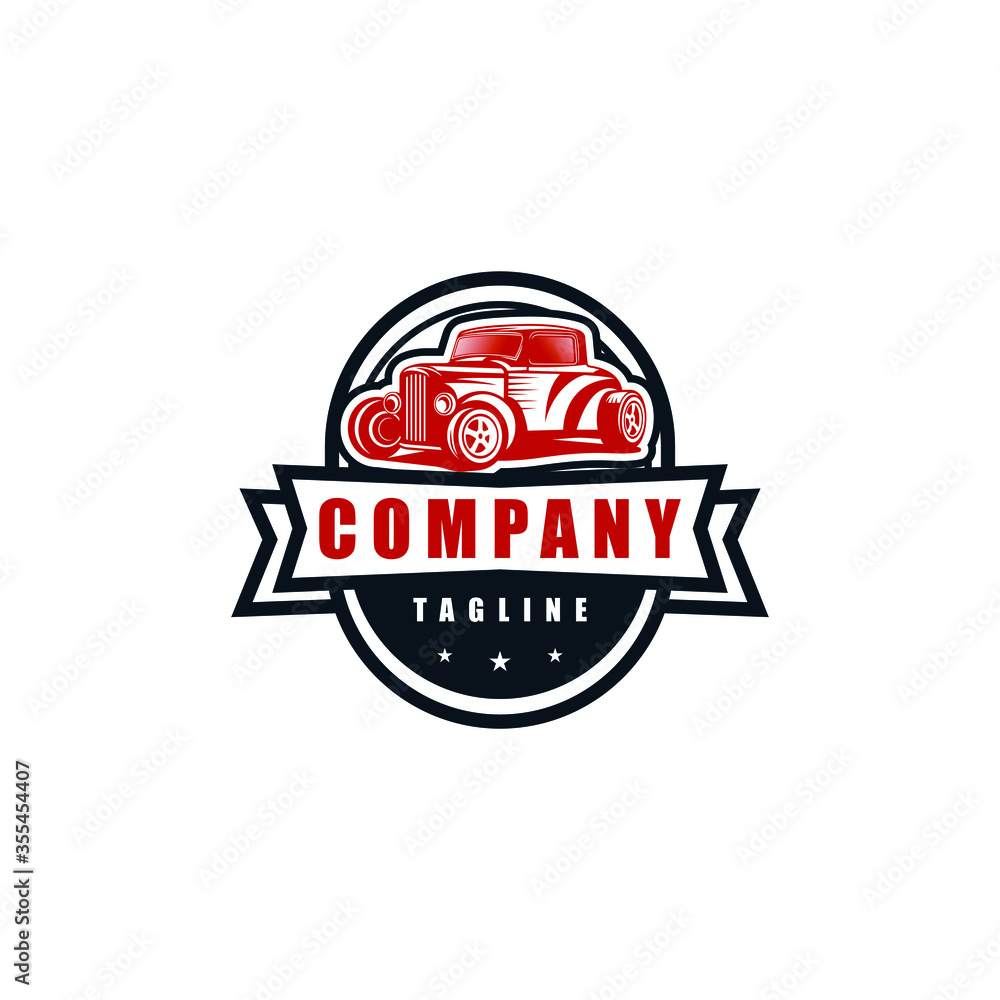 Classic/vintage car vector design inspiration. Auto car logo design ...