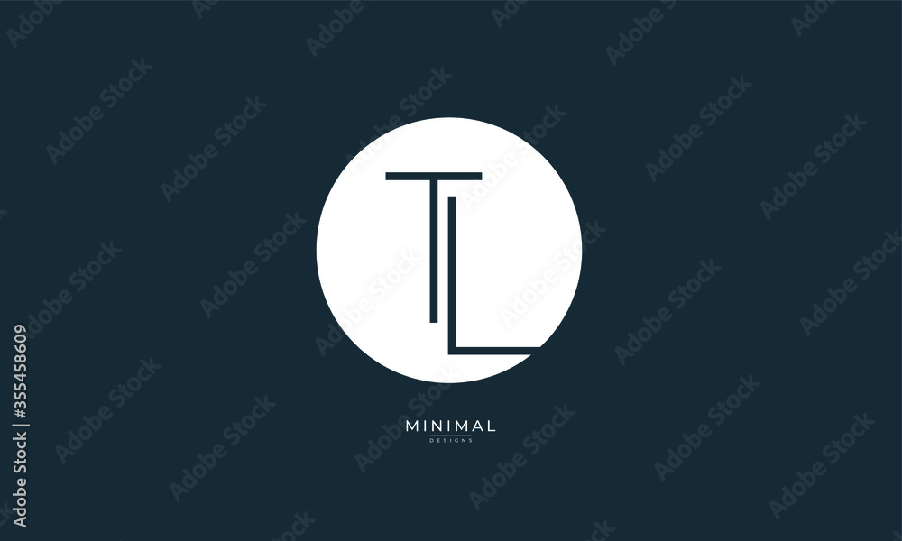 Alphabet letters icon logo TL Stock Vector | Adobe Stock