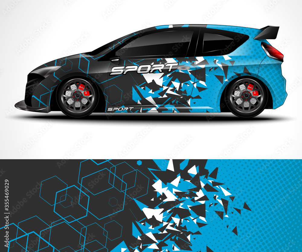 Photo Racing Sport Car Wrap design and vehicle livery, graphicartstudio ...
