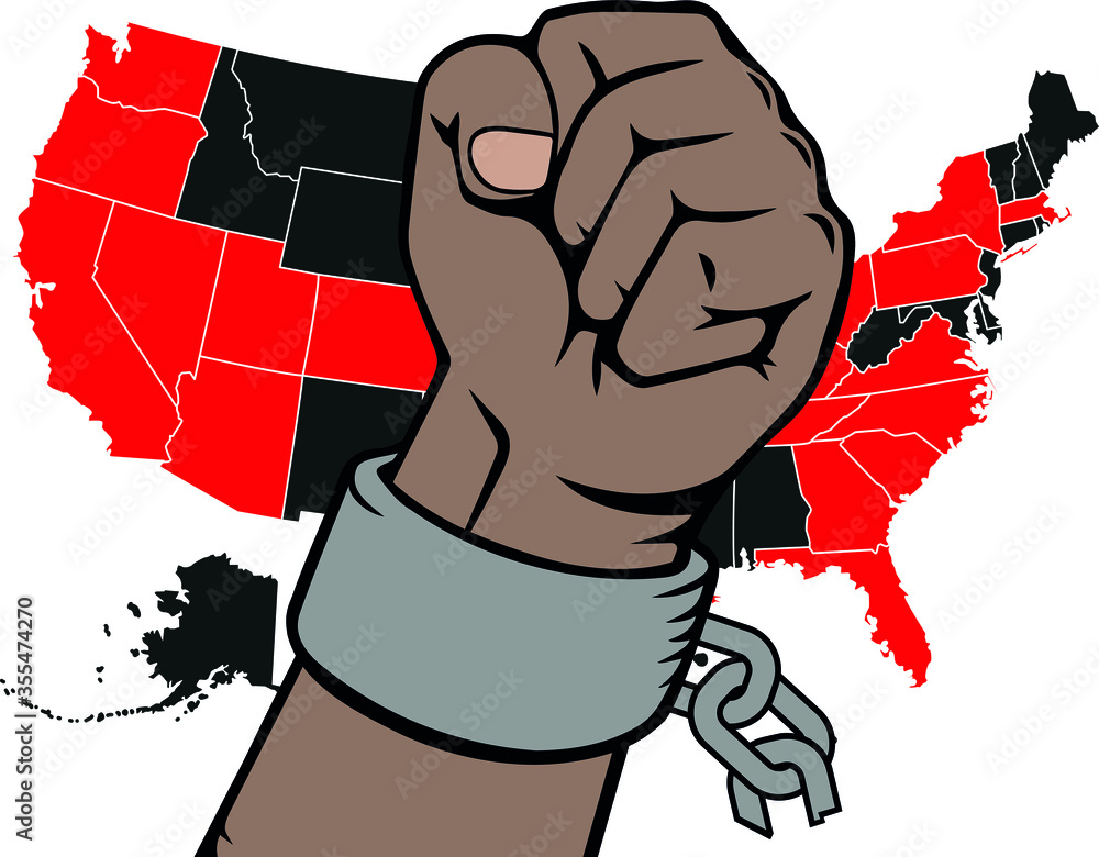 Black Lives Matter protest banner hands holding. Human right of black ...