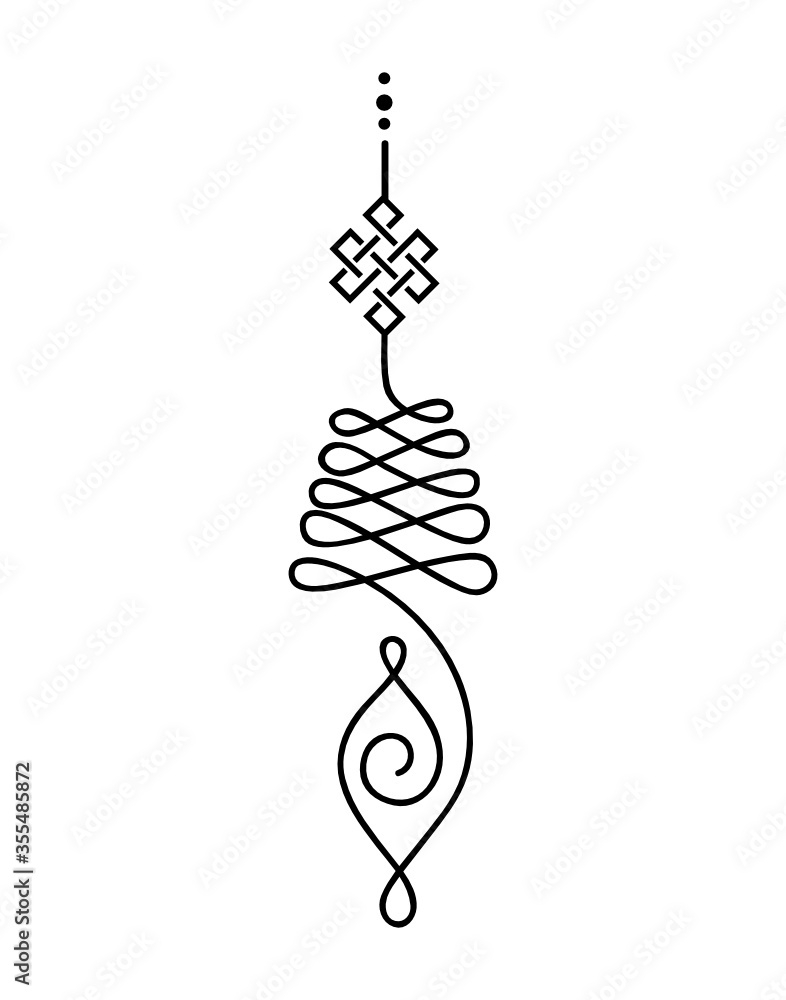 Unalome, Buddhist symbol for life path Stock Vector | Adobe Stock