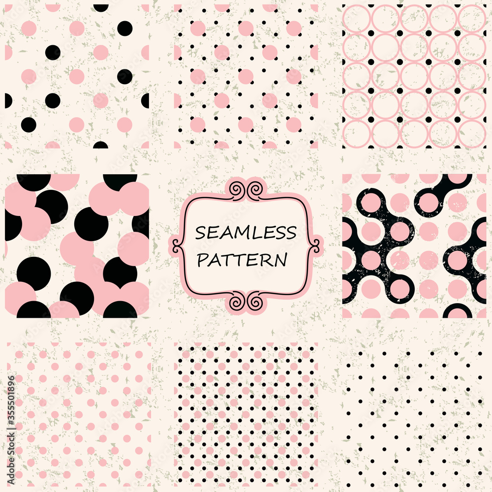 Set of seamless hand drawn texture designs for backgrounds. Doodle ...