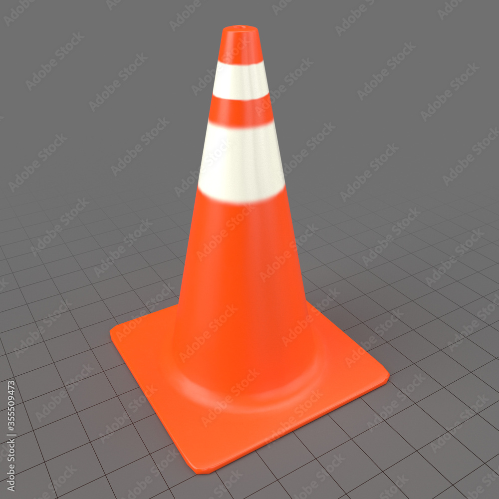 Traffic cone Stock 3D asset | Adobe Stock