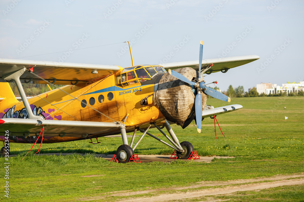 Minsk, Belarus - May 07, 2016: The Antonov An-2 is a Soviet mass ...