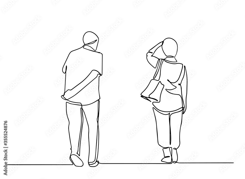 Man Walking Side View Drawing
