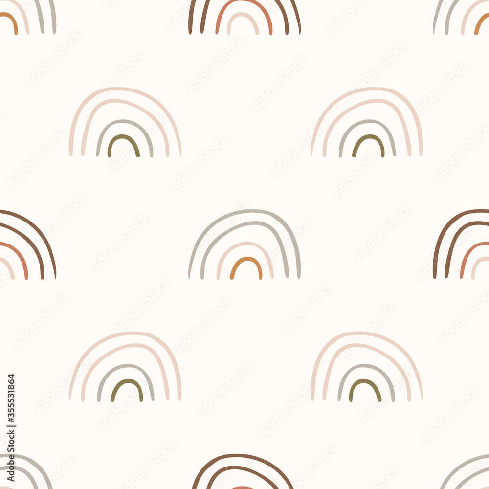 Seamless background rainbow gender neutral baby pattern. Simple ...
