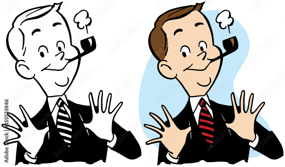 Poster A cartoon of a proud, boastful man. – Wall Art | UkPosters