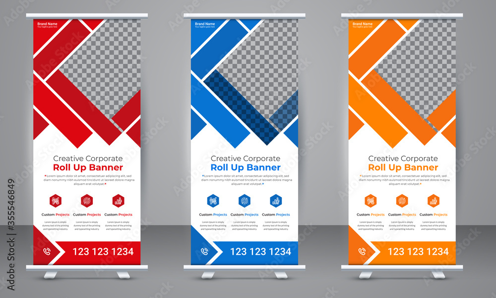 Corporate business Roll up banner template design. Standee Design ...