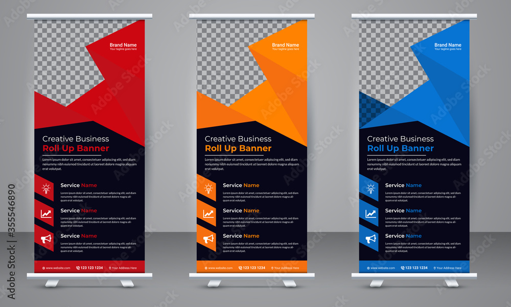 Corporate business Roll up banner template design. Standee Design ...
