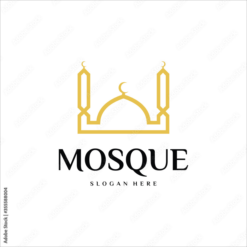 Mosque Logo, Mosque Logo Vector, Islamic Logo Stock Vector | Adobe Stock