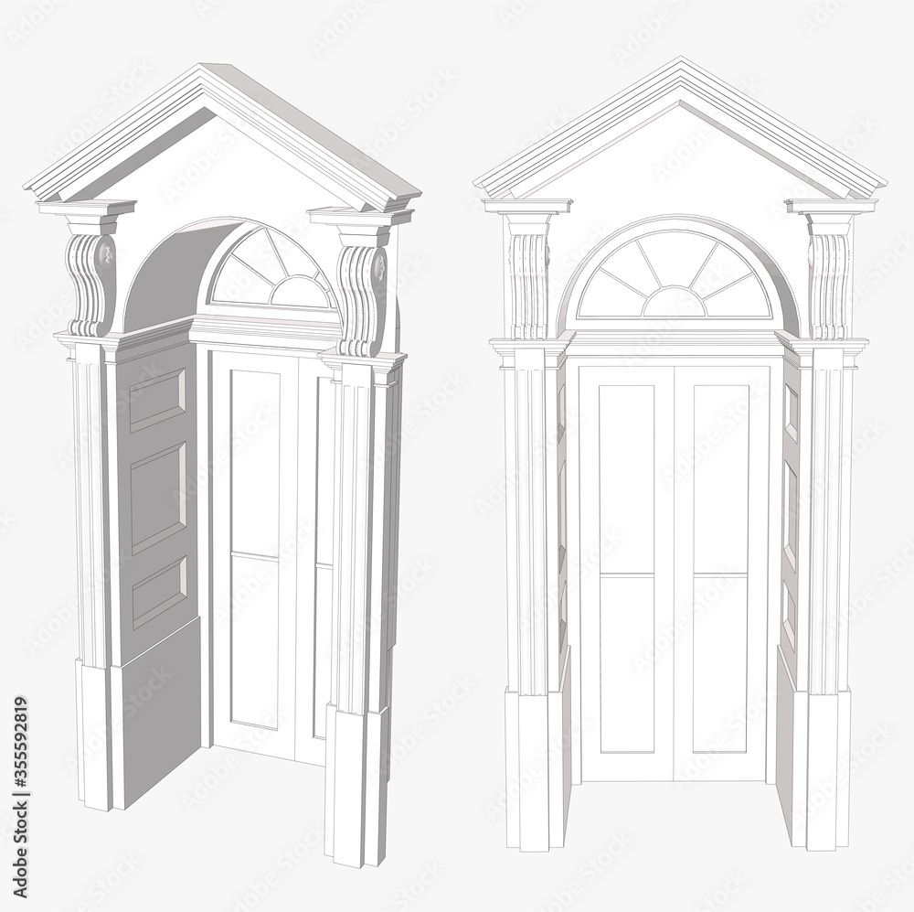 Greek architecture,Architecture, columns, beams Stock Vector | Adobe Stock