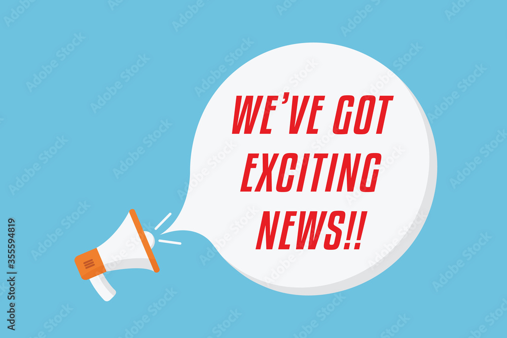we have got exciting news announcement vector illustration Stock Vector ...
