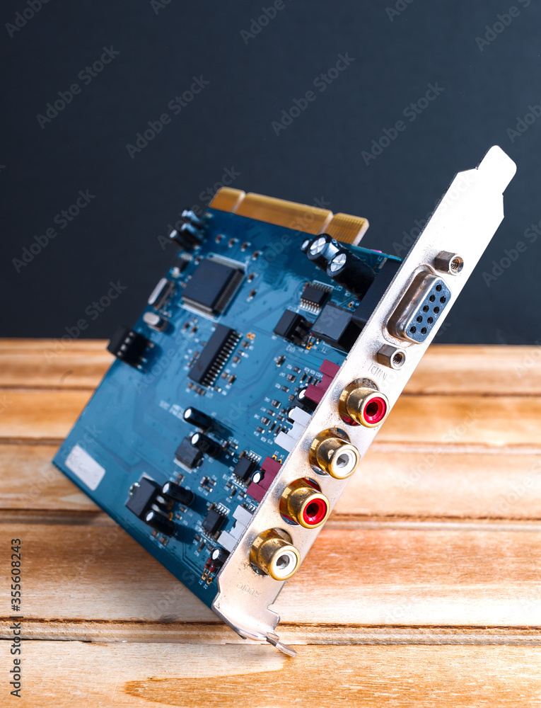 RCA inputs and outputs from an internal PCI connection sound card ...