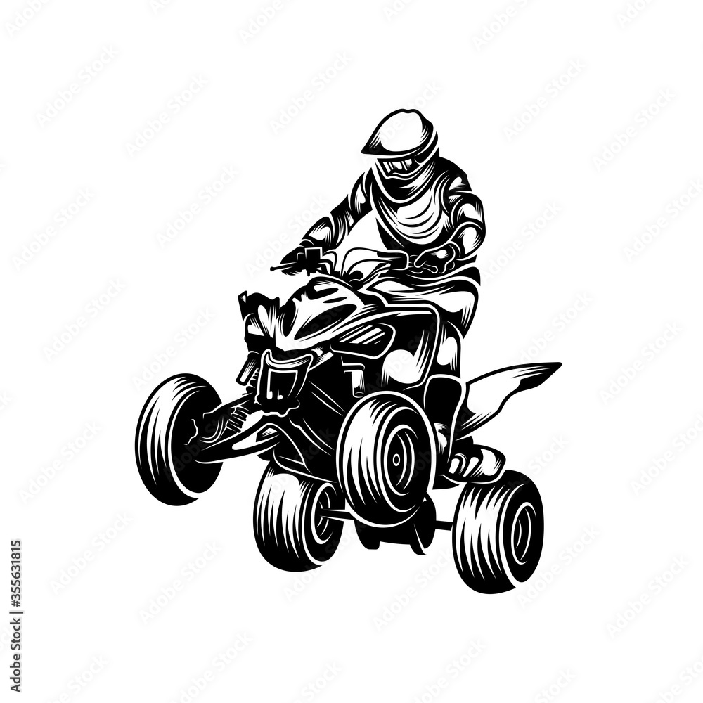 ATV logo vector, Quad bike competition logo vector illustration ...