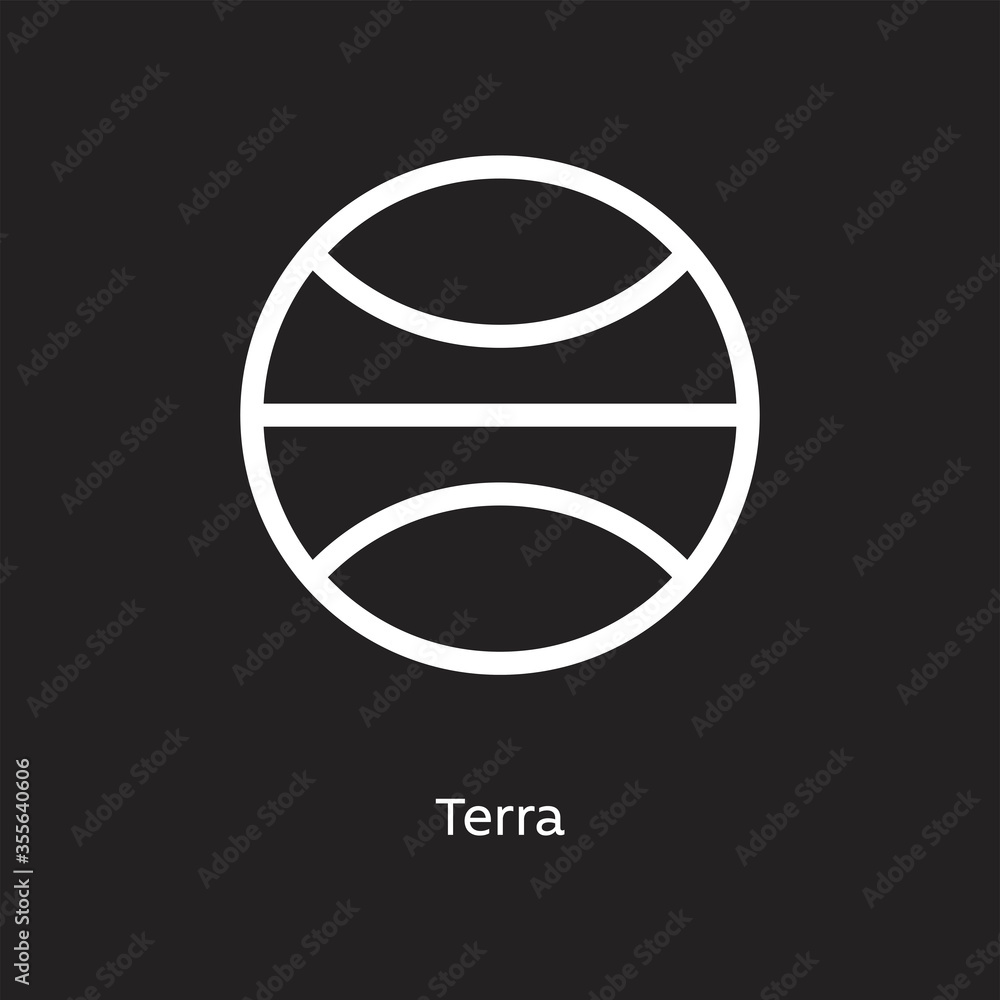 Terra alchemy vector illustration element icon, line symbols. Alchemy ...