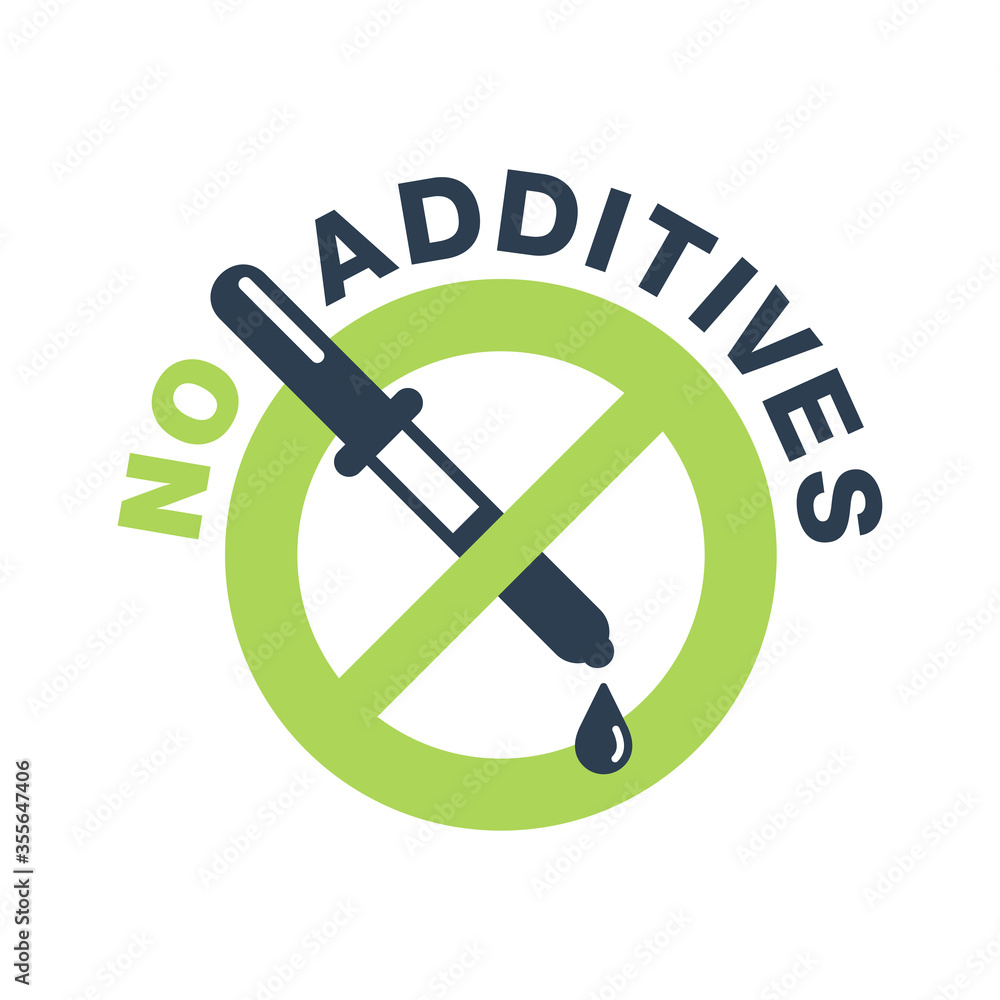 No additives sign - crossed out eyedropper with harmful preservatives ...