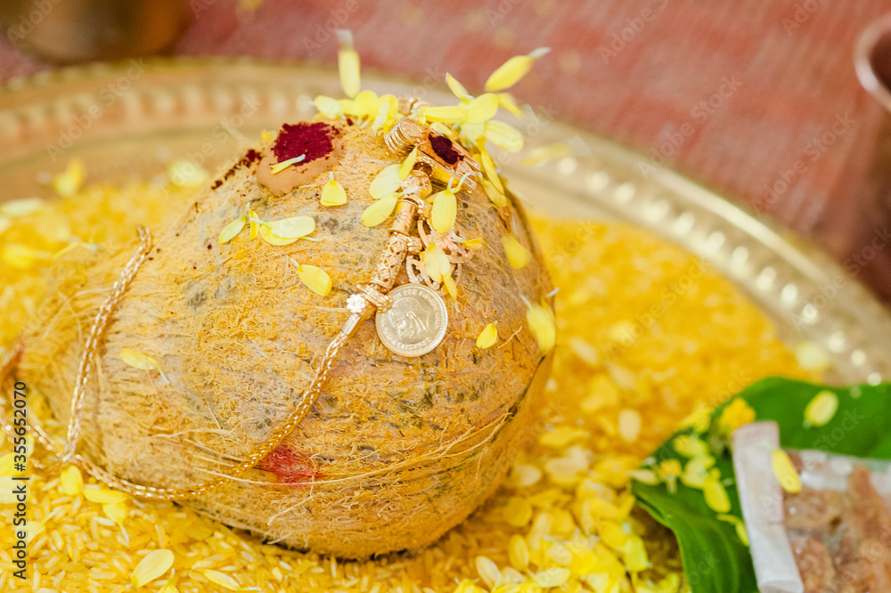 Hindu wedding thali which is used during cultural ceremony Stock Photo ...