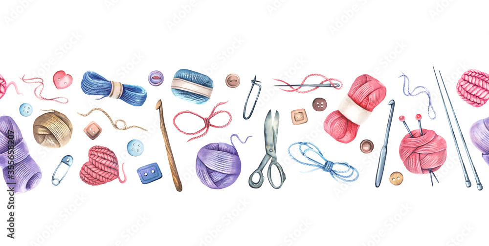 Yarn Clipart Border