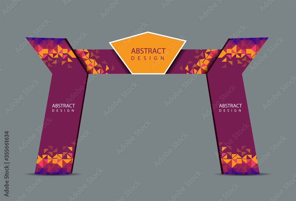 exhibition stand Gate entrance vector with for mock up event displ ...