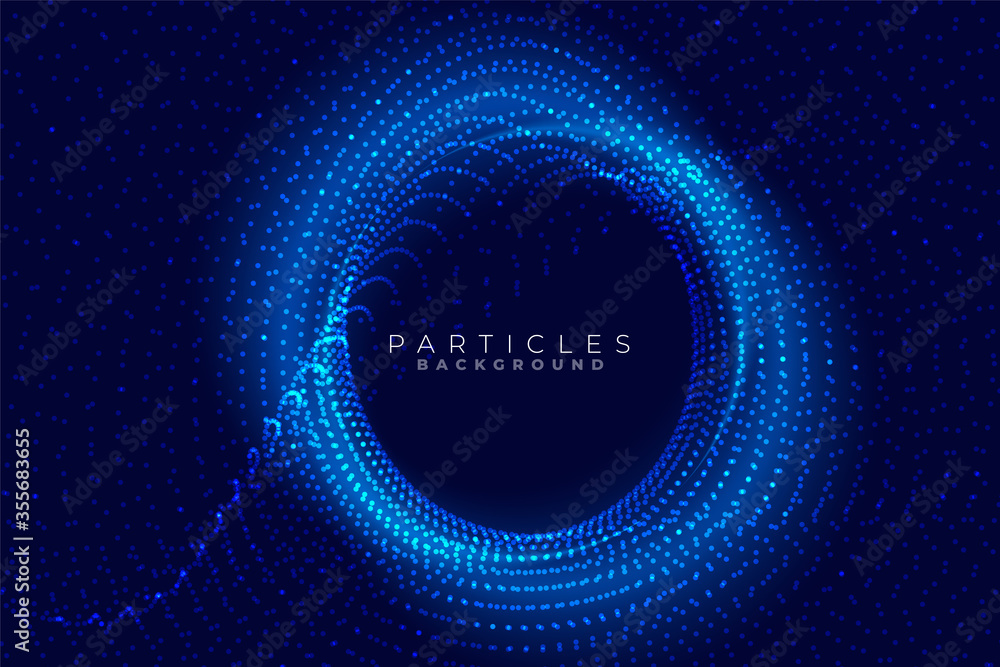 circular particles technology background with text space Stock Vector ...