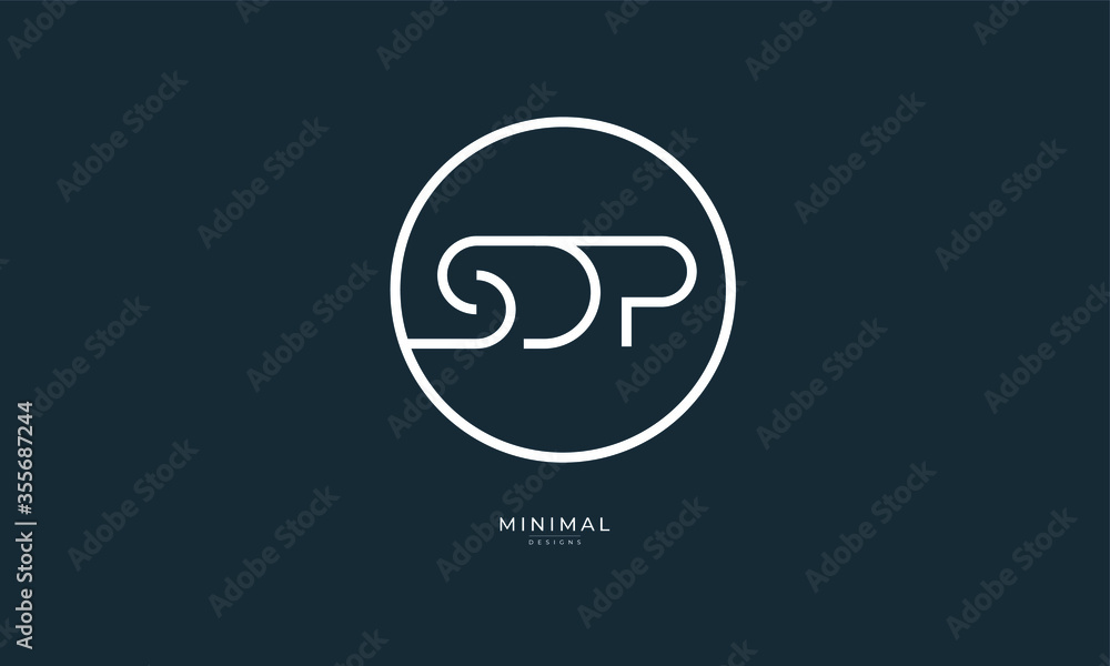 Alphabet letters icon logo SDP Stock Vector | Adobe Stock