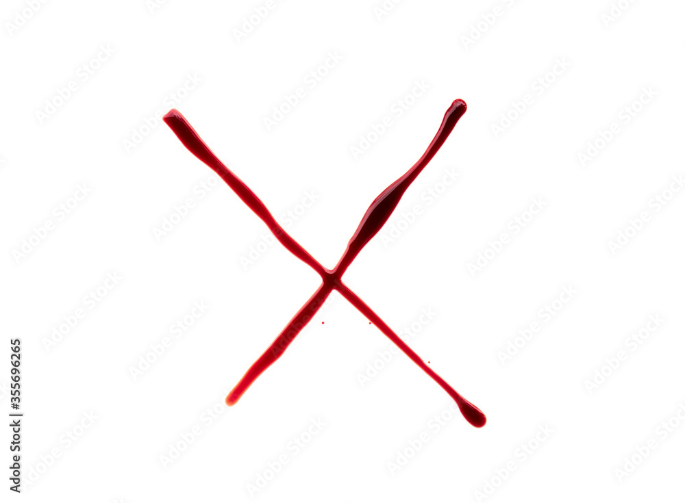 Dripping blood fonts the letter X Stock Photo | Adobe Stock
