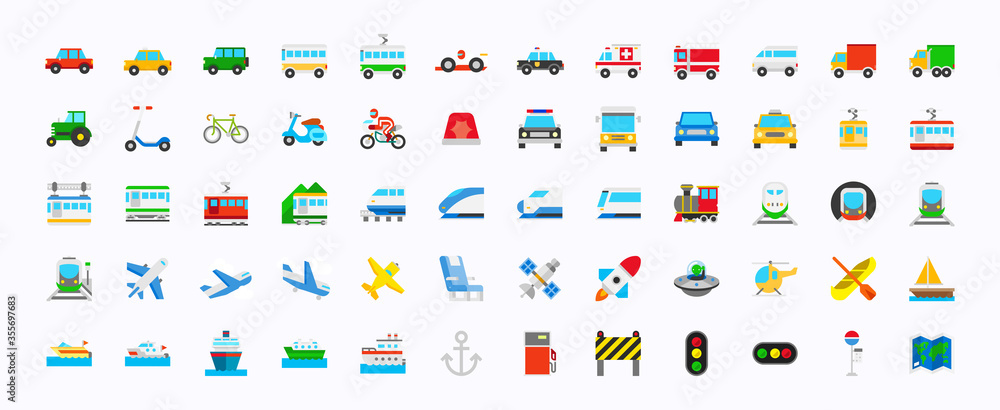 All Transport Vector Icons Set. Transportation, Logistics, Delivery ...