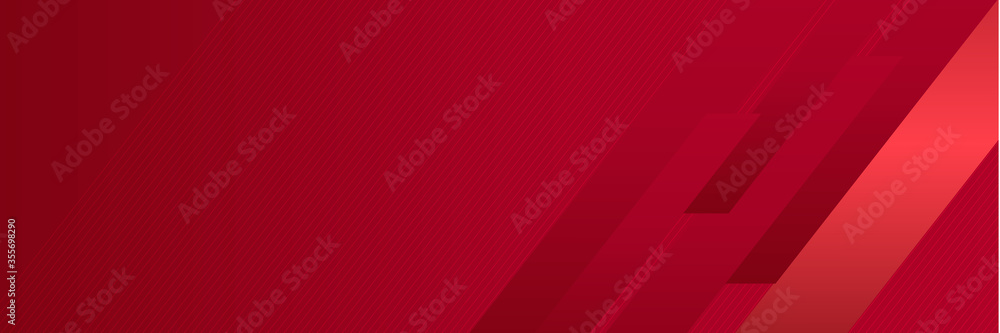 Red Wide Banner Background. Vector illustration design for presentation ...
