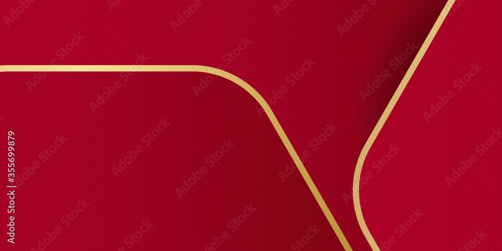 Red gold presentation background design for wide banner. Vector ...