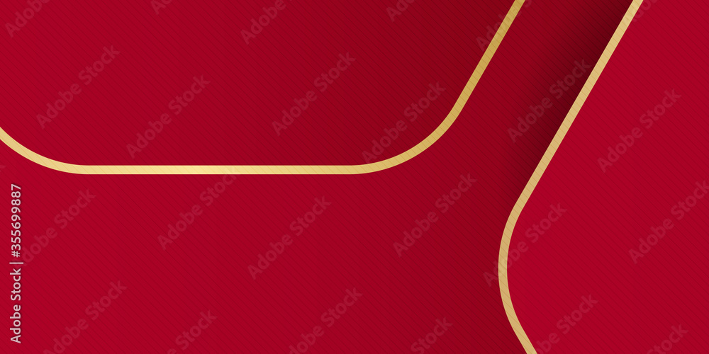 Red gold presentation background design for wide banner. Vector ...