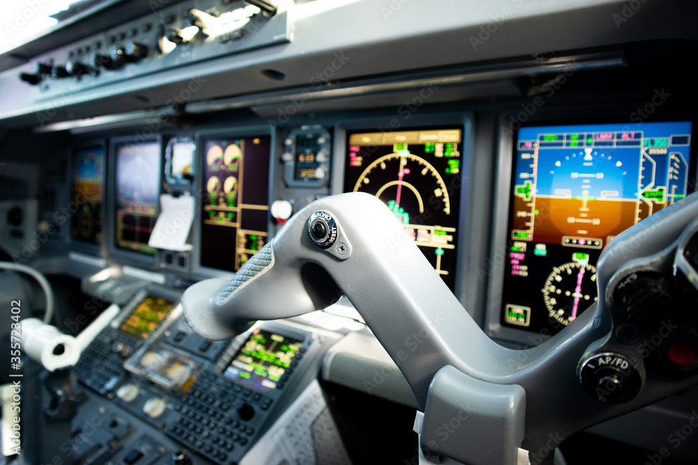 Airplane Cockpit Stock Photo | Adobe Stock