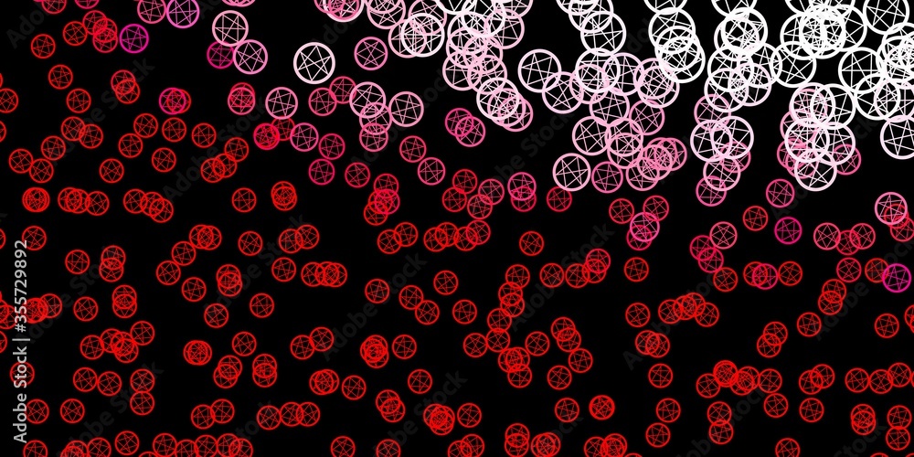 Dark Red vector background with occult symbols. Stock Vector | Adobe Stock