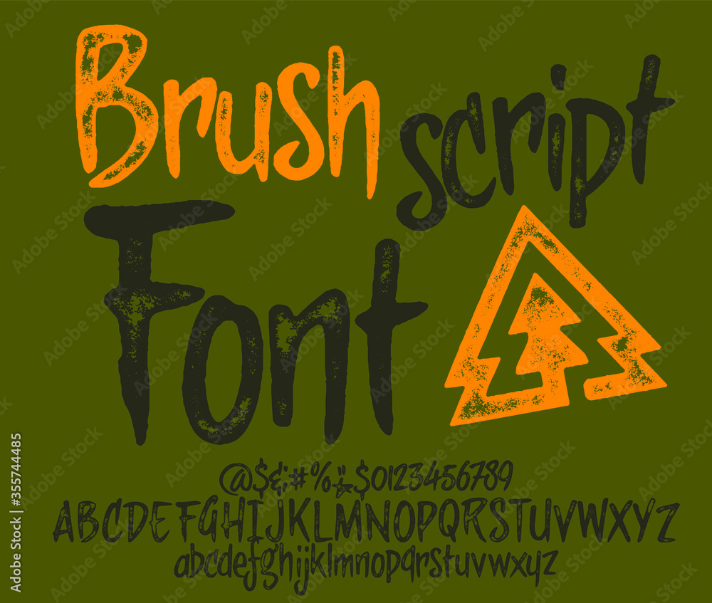 Hand drawn calligraphy typeface for logos.Outdoor poster advertising ...