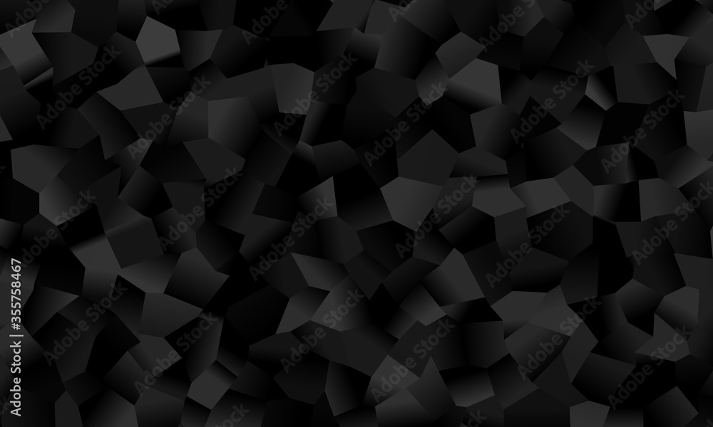 Glowing Black Low Poly Irregular Polygonal Pattern Background ...