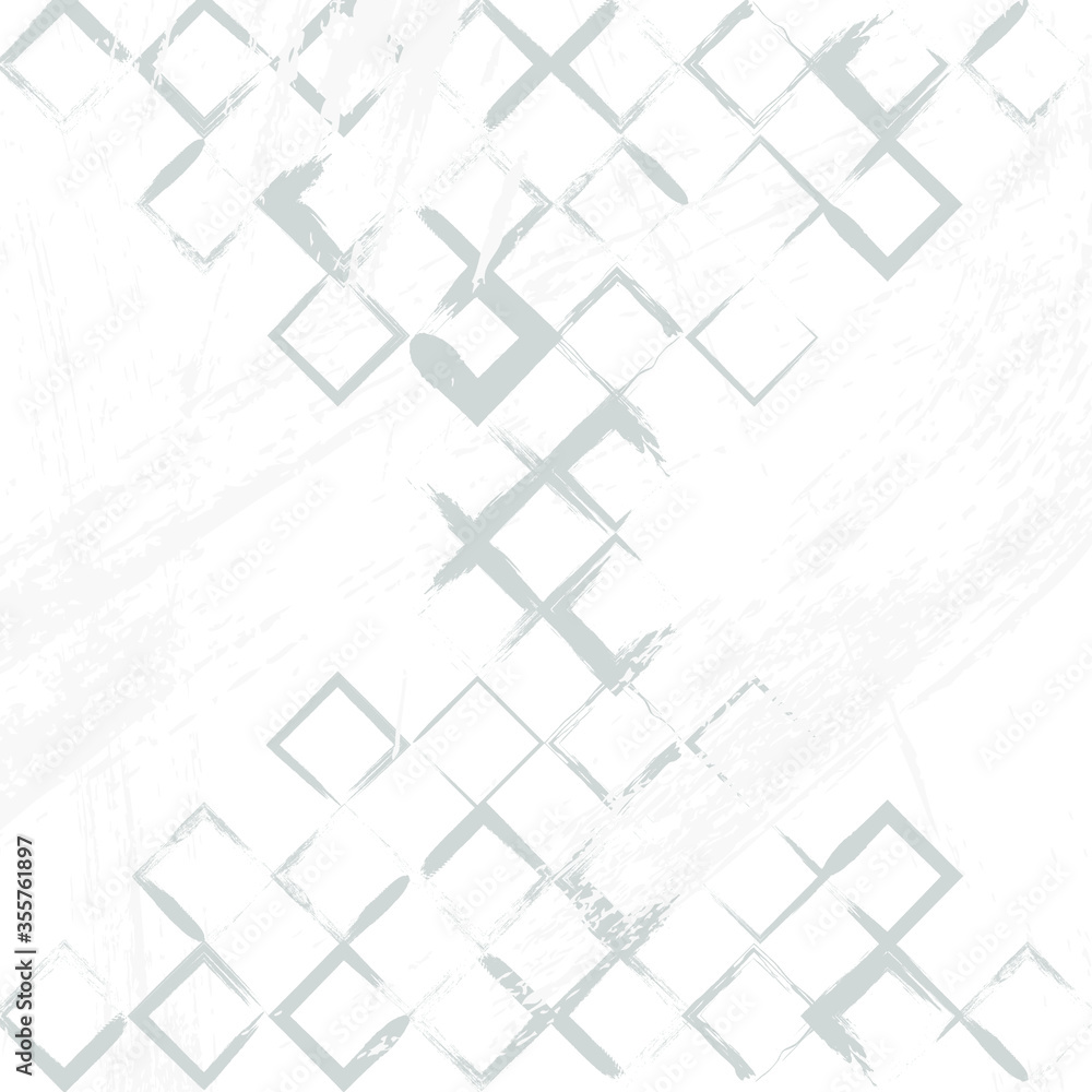 retro square pattern in grunge design. brush vector drawn and combining together randomly. it ...