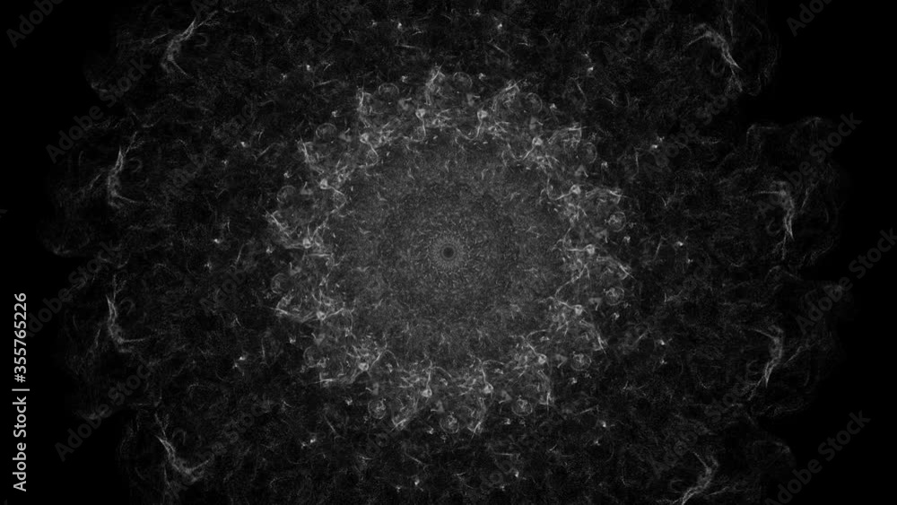 smoke shock wave circle explosion logo and copy space top view ...