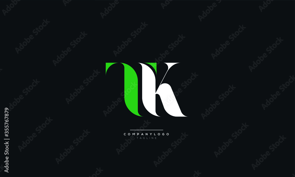 TK Letter Logo Alphabet Design Icon Vector Symbol Stock Vector | Adobe ...