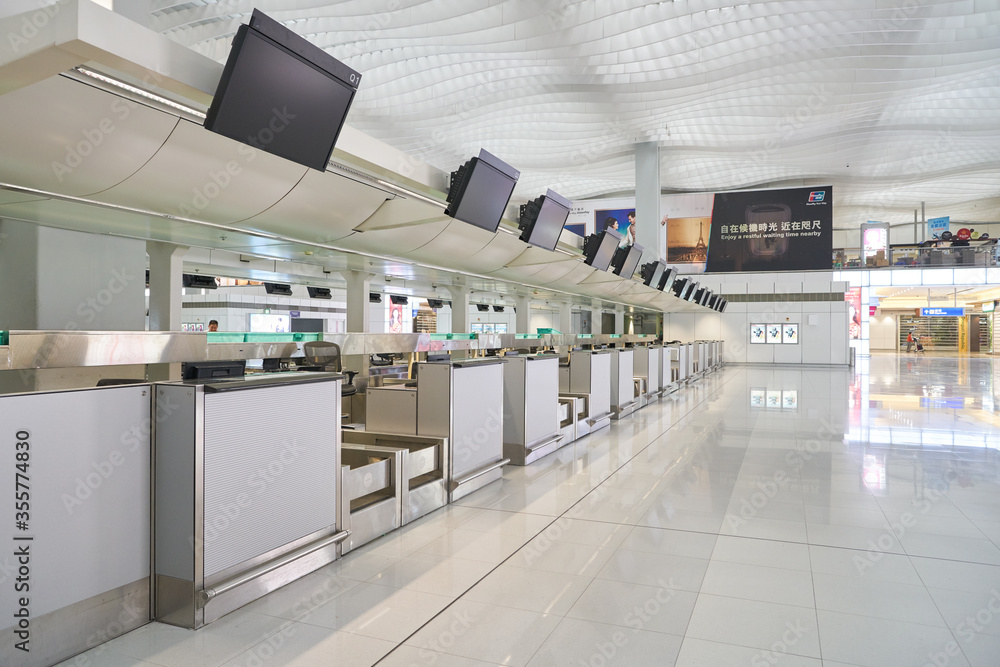 HONG KONG, CHINA - CIRCA JANUARY, 2019: check in area in Hong Kong ...