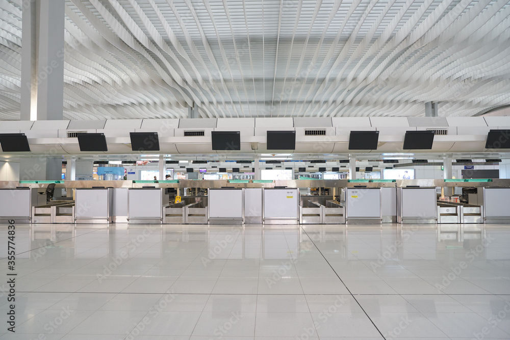 HONG KONG, CHINA - CIRCA JANUARY, 2019: check in area in Hong Kong ...